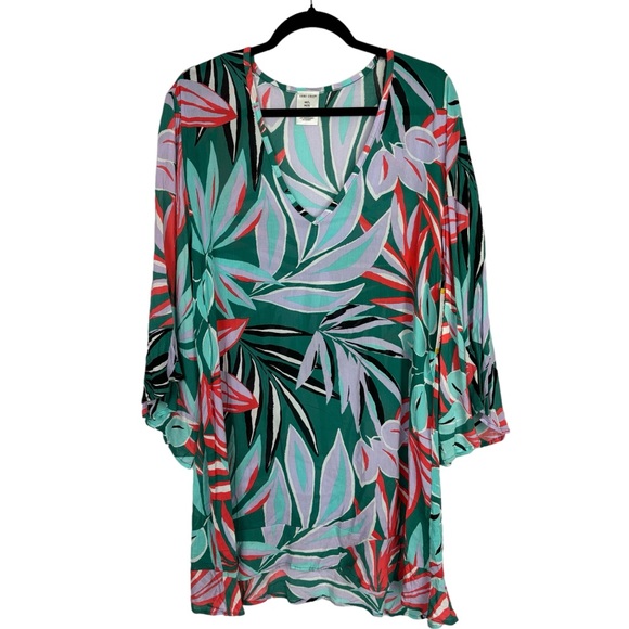 Anne Cole | Swim | Anne Cole Womens Flounce Tunic Coverup In Zesty Trop ...